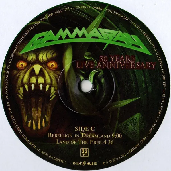 Gamma Ray – 30 Years Live Anniversary (Limited Edition Yellow/Green ...
