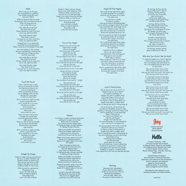 Joy - Hello (Reissue Remastered Blue Vinyl) (LP)